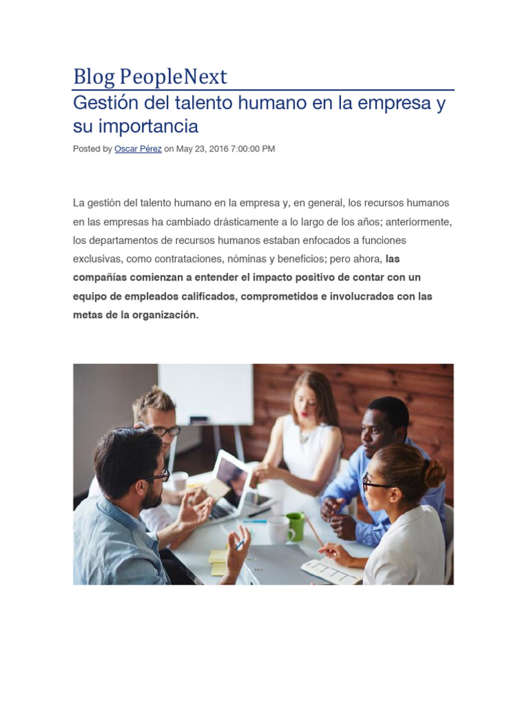 M6+-+Gestio N+de+talento+humano | PDF | Gestión del talento | Gestión de recursos humanos