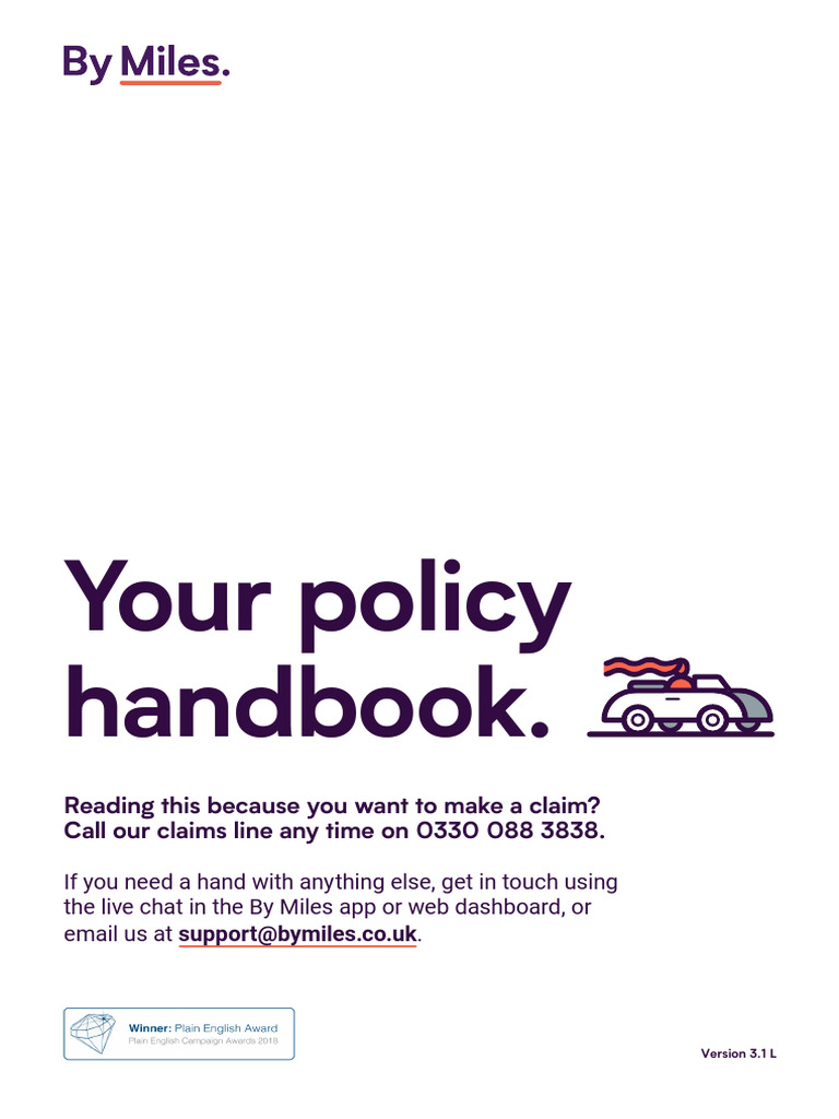 Policy Handbook | PDF | Vehicle Insurance | Insurance
