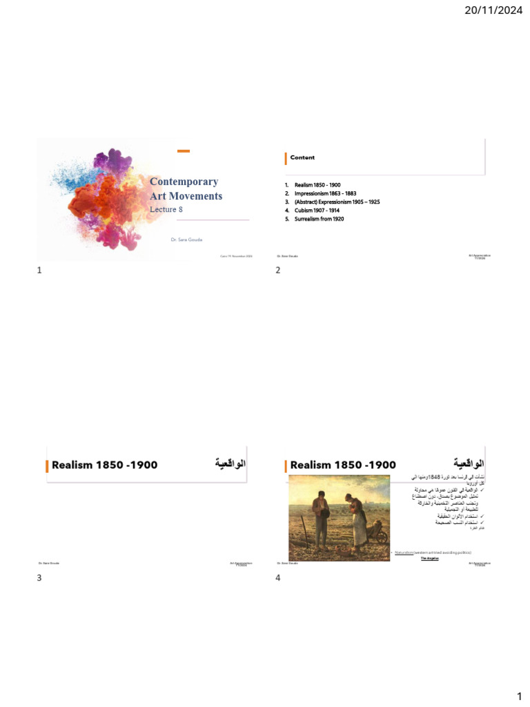 Lec8 Contemporary Art Movements Handouts | PDF