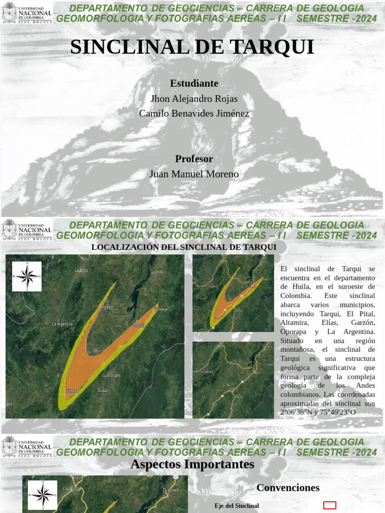 Geomorfo 13-09-2024 Sinclinal de Tarqui CBJ | PDF | Ciencias de la Tierra | Geología