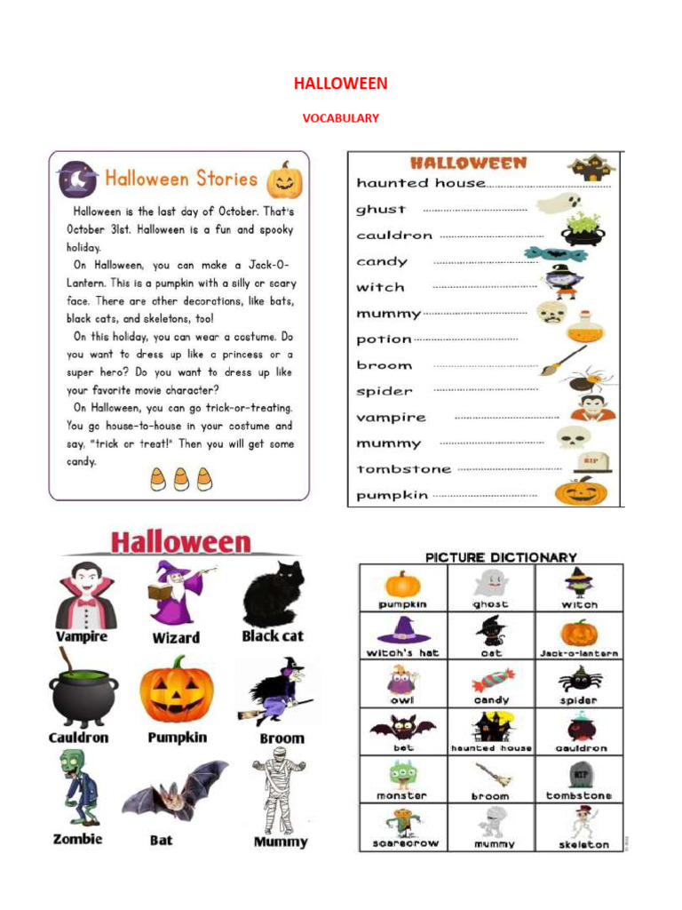Halloween Vocabulary | PDF