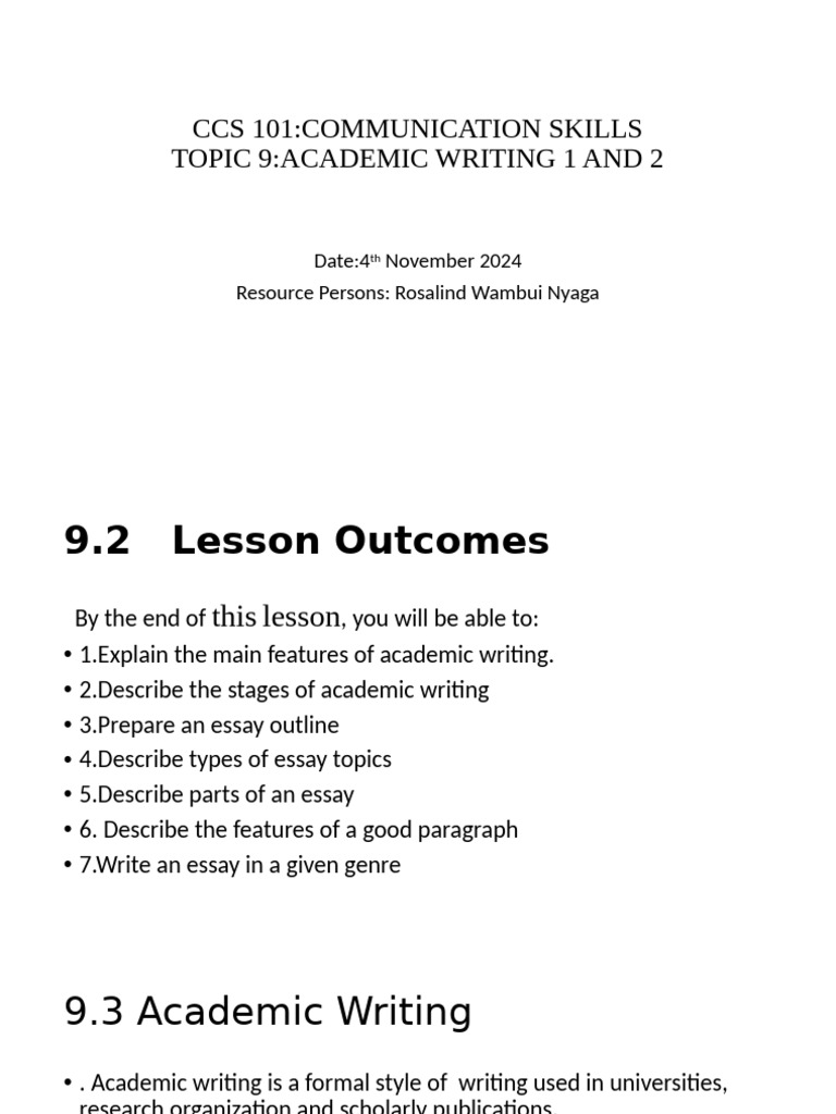 2024 Writing Skills 1 | PDF | Essays | Human Communication