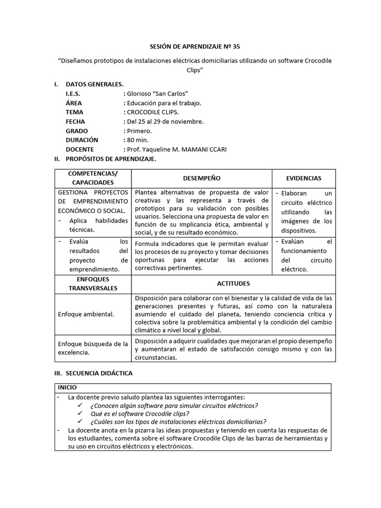 Sesión de Aprendizaje #35 Ept | PDF | Software | Aprendizaje