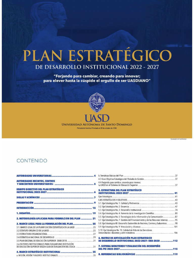 Plan Estrategico Institucional 22-27 (1) | PDF