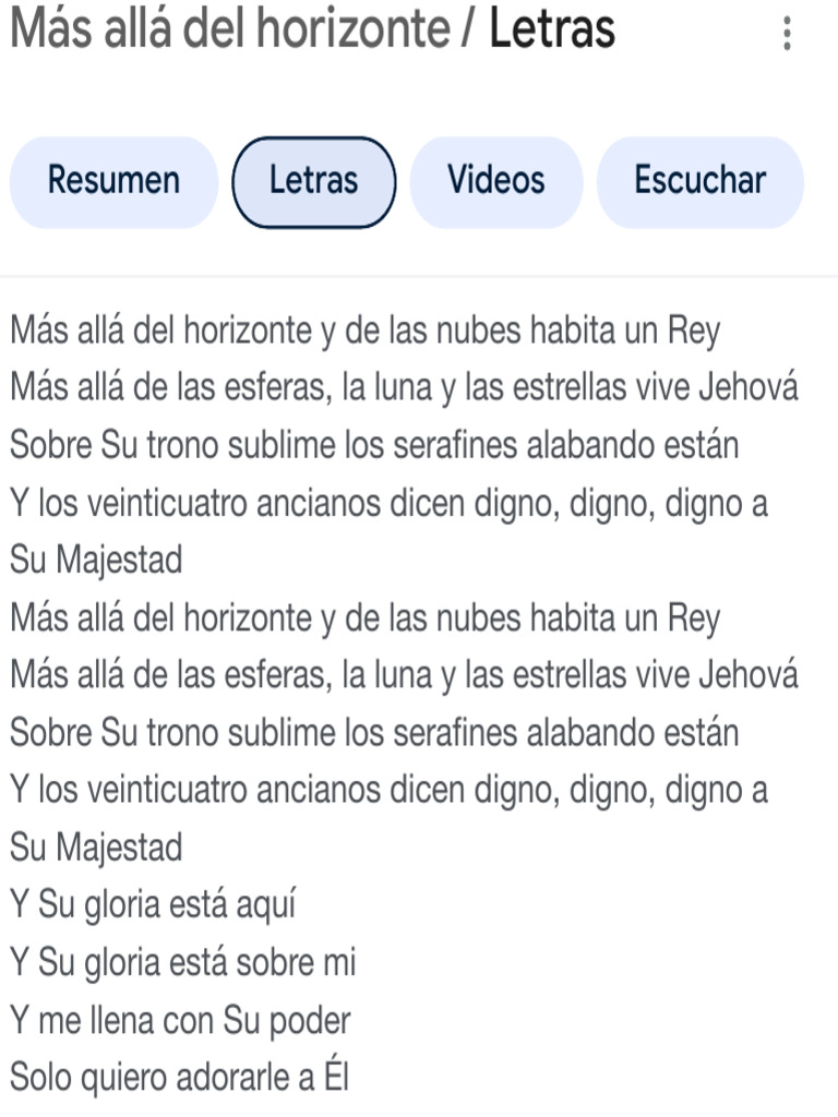 Mas Alla Del Horizonte Letra - Buscar Con Google | PDF
