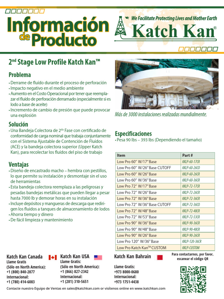 2nd Stage Low Profile Katch Kan™ Spanish 1 | PDF