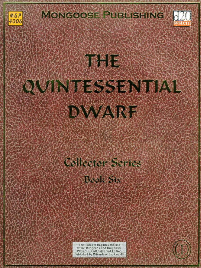 The Quintessential Dwarf | PDF