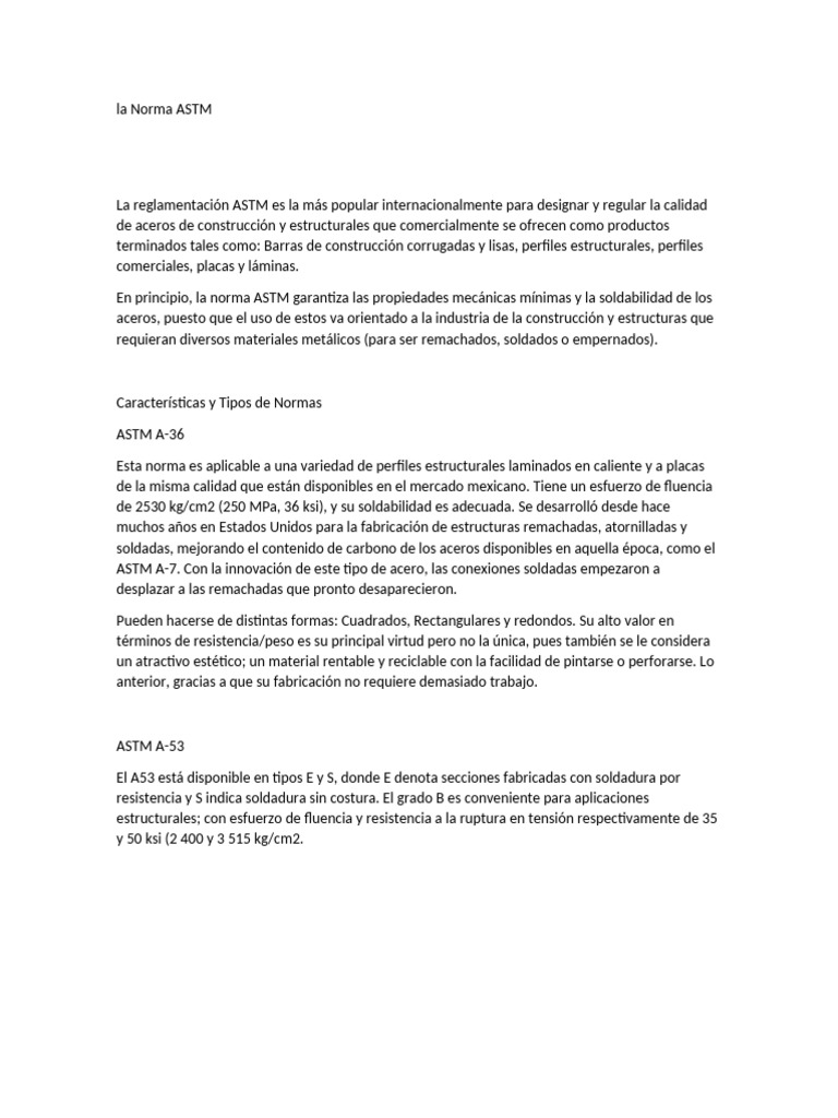 La Norma ASTM | PDF | Acero | Remache