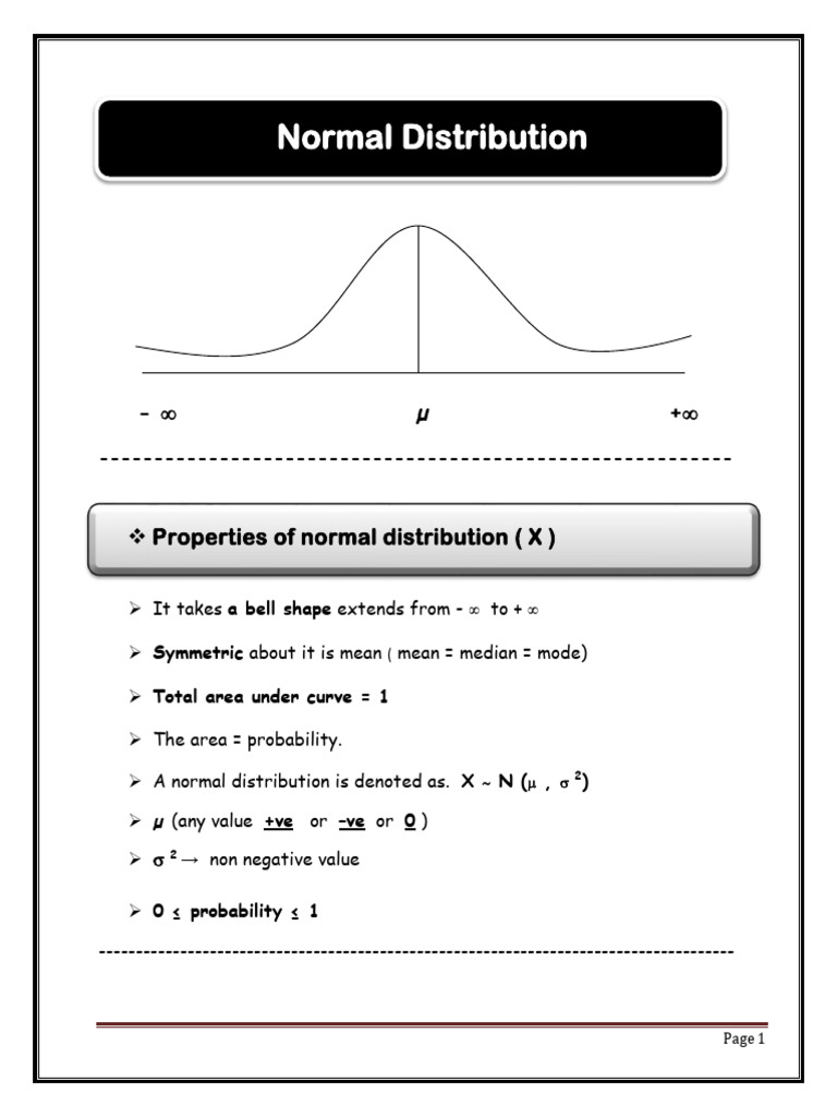 normal - distribution[1] | PDF | Normal Distribution | Variance