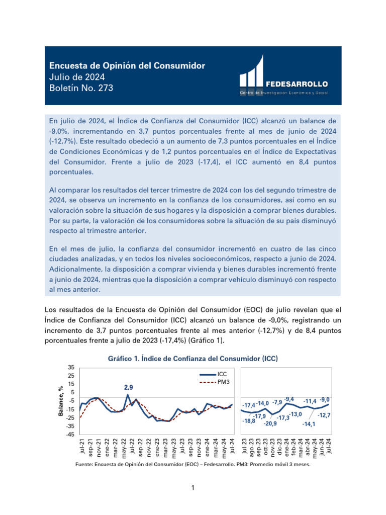 BEOC_Julio_2024 | PDF | Confianza del consumidor | Investigación social