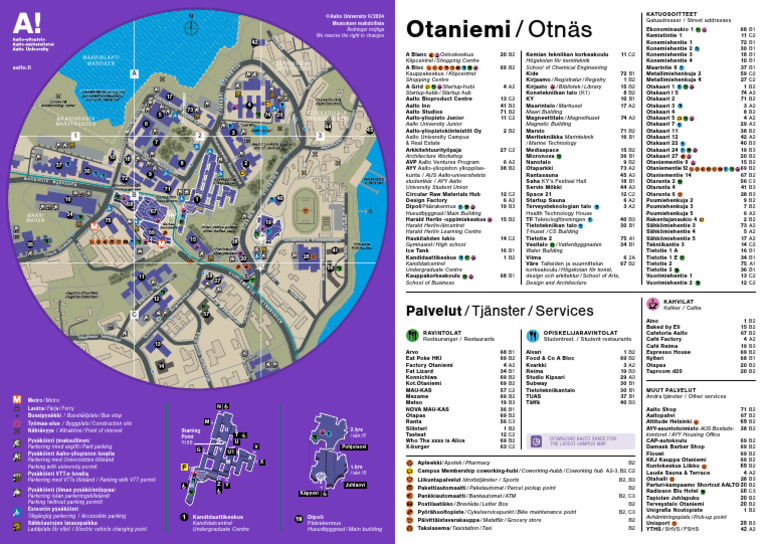 Otaniemi Kampuskartta Kampuskarta Campusmap 1 | PDF