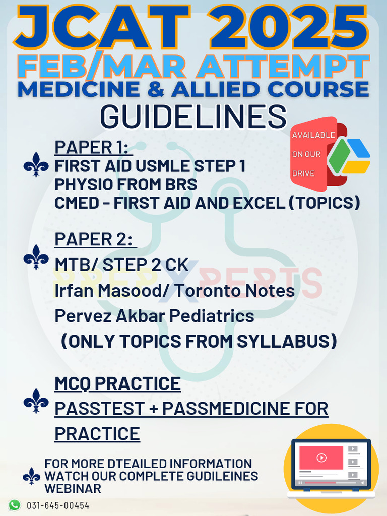 JCAT 2025 Exam Prep Guidelines | PDF