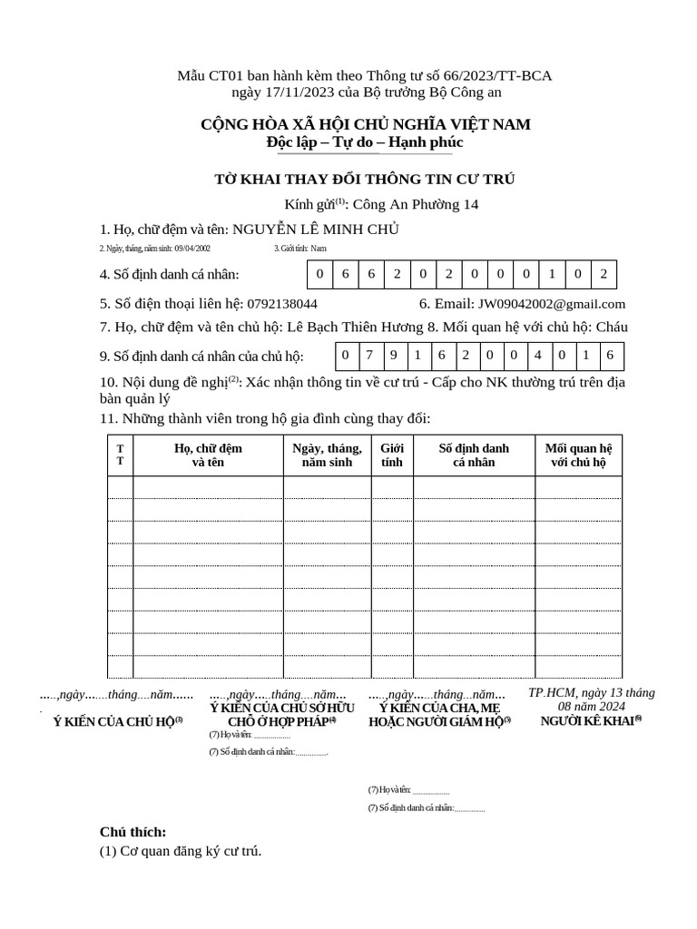 CT01 Thông Tư 66 | PDF