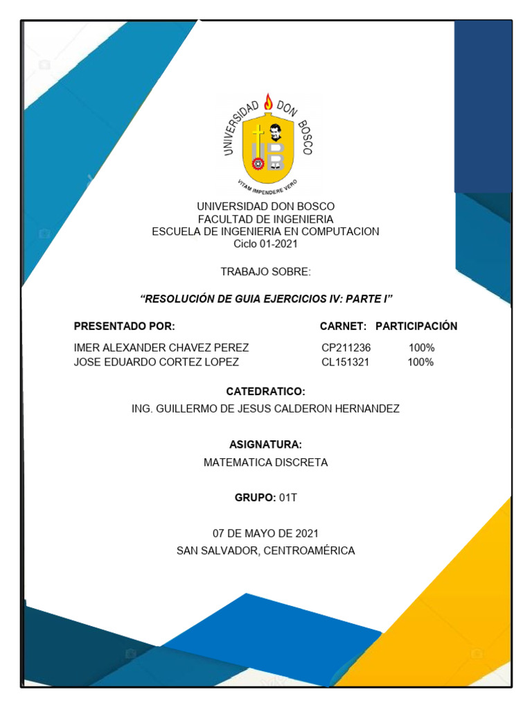 Guia 4 Parte I UND IV Matematica Discreta 012021 | PDF | Teoría de grafos | Matemáticas discretas