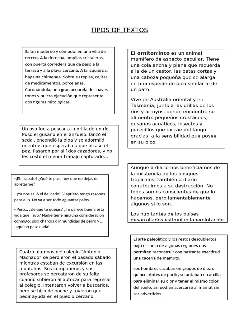 Tipos de Textos | PDF