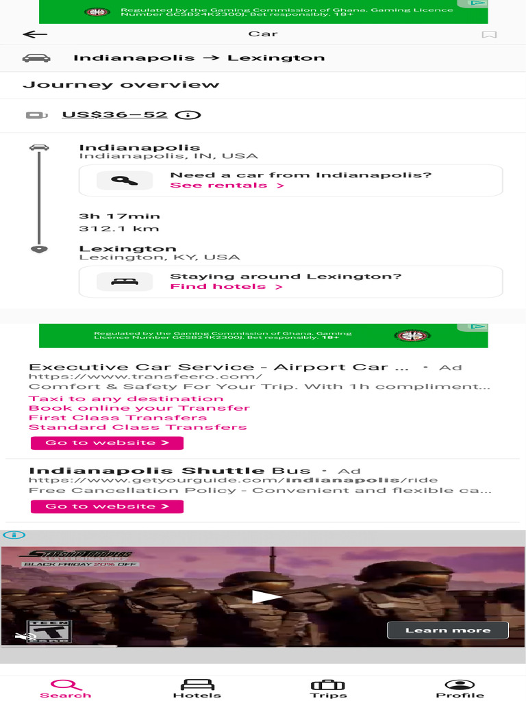 Indianapolis To Lexington | PDF