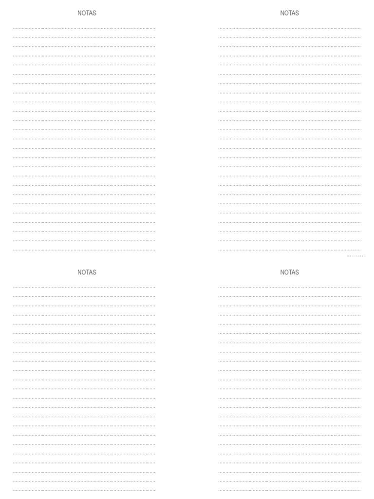 Extra Hoja para Notas PDF Horizontal | PDF