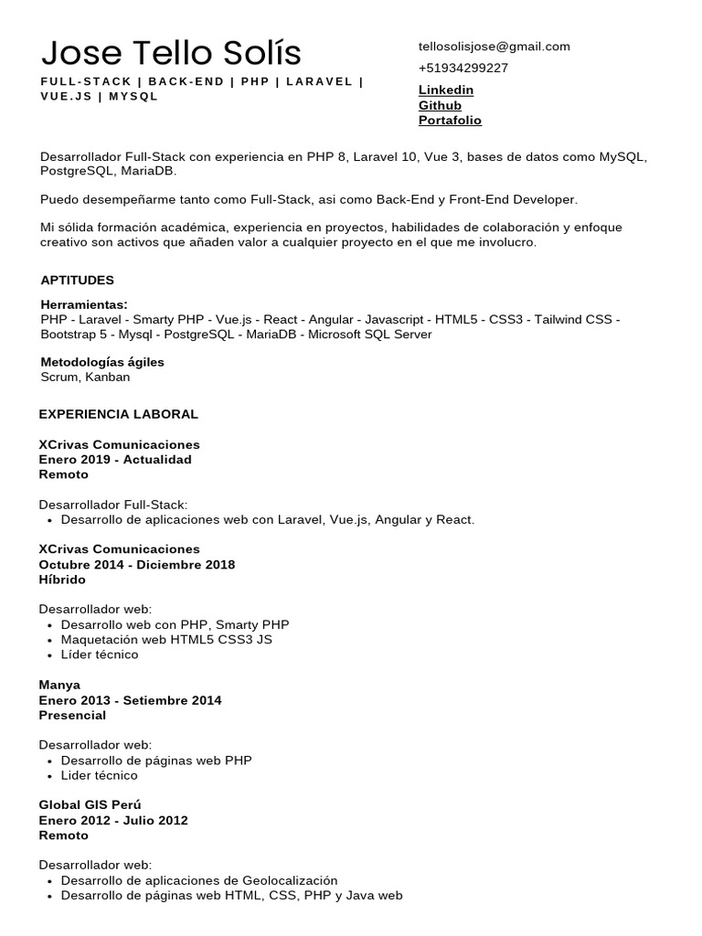 Jose Tello cv2 | PDF