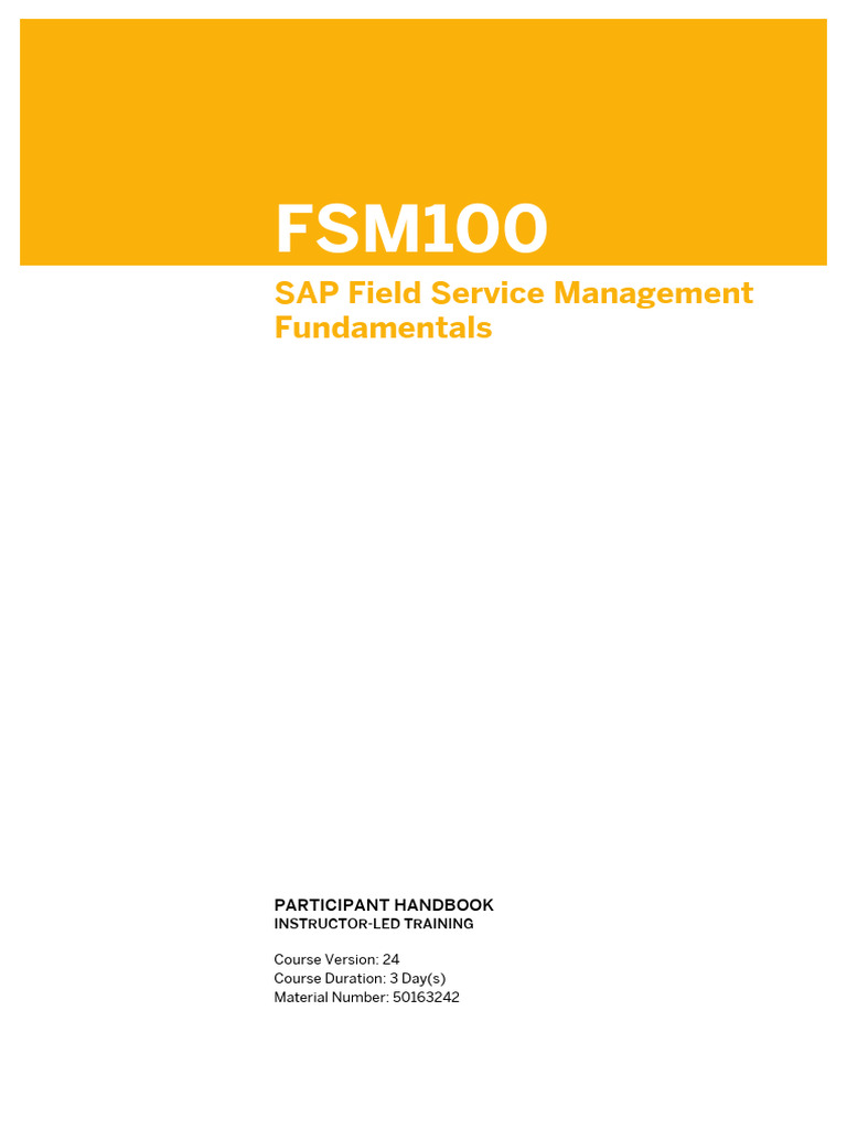 Curso SAP FSM 100 22 FSM100.24.EN-US | PDF | Mobile App | Transport ...