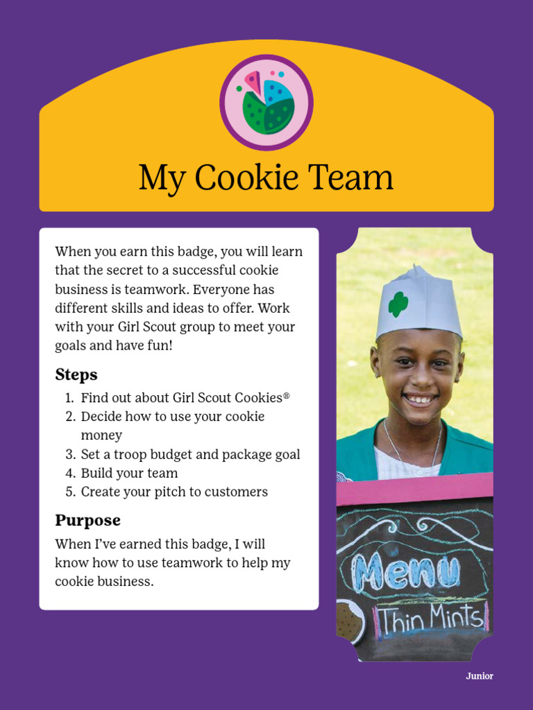 Junior My Cookie Team Digital Badge Booklet | PDF