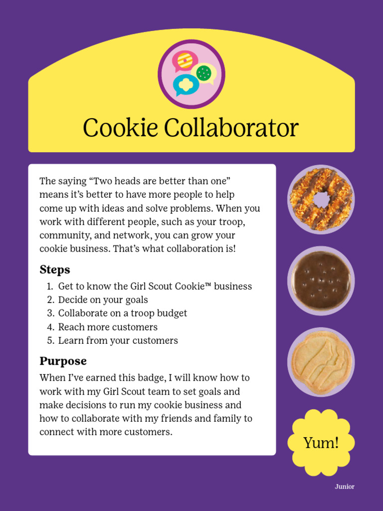Junior Cookie Collaborator Digital Badge Booklet | PDF