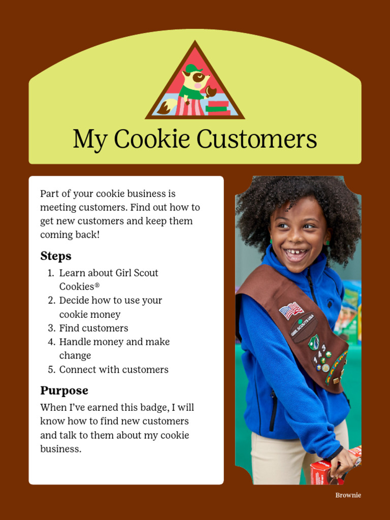 Brownie My Cookie Customers Digital Badge Booklet | PDF