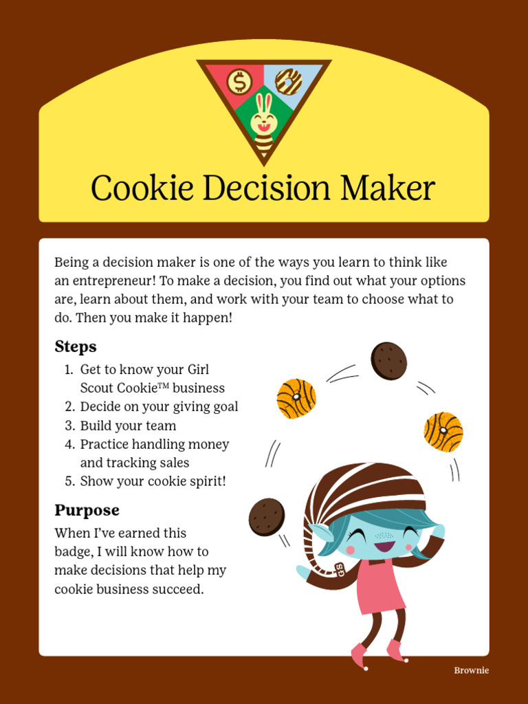 Brownie Cookie Decision Maker Guide | PDF