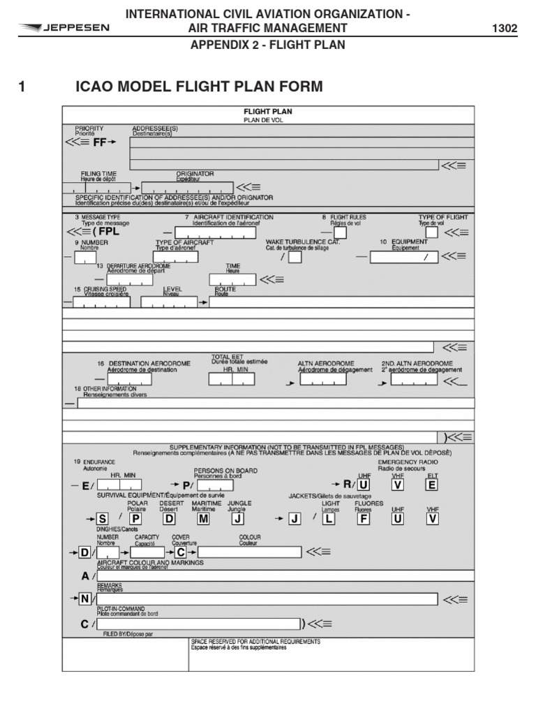ICAO Flight Plan | PDF | Instrument Flight Rules | Air Traffic Control