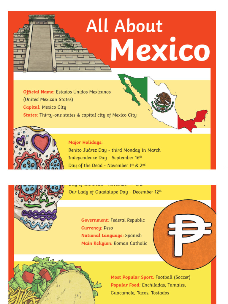 Mexico: Culture, Holidays, and Facts | PDF