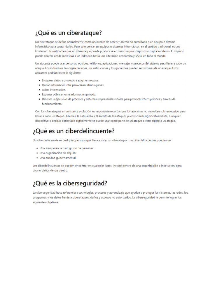 Ciberseguridad conceptos básicos | PDF