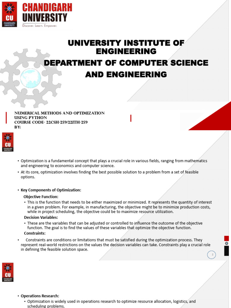 Python Optimization Methods Overview | PDF | Mathematical Optimization | Linear Programming