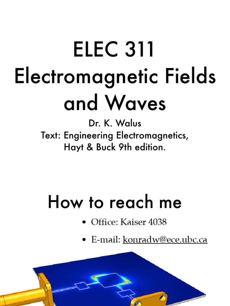 ELEC 311 Intro and Review | PDF | Waves | Electrical Engineering
