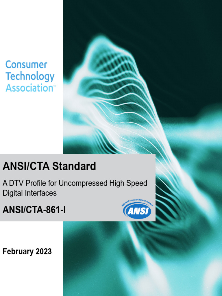 ANSI CTA-861-I Errata Updated | PDF | Video | Computing