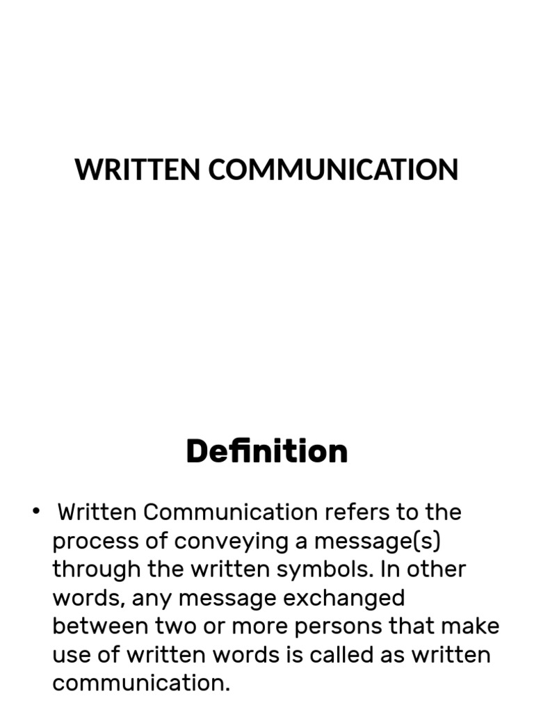 Effective Written Communication | PDF | Communication | Cognition