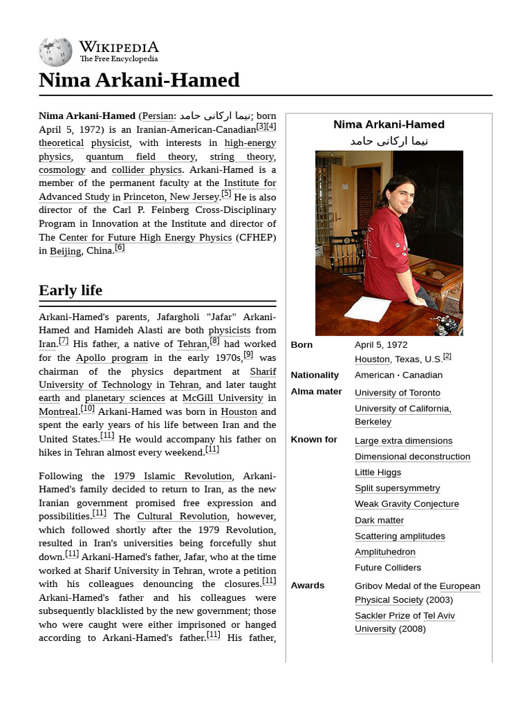 Nima_Arkani-Hamed | PDF | Physics | Theoretical Physics