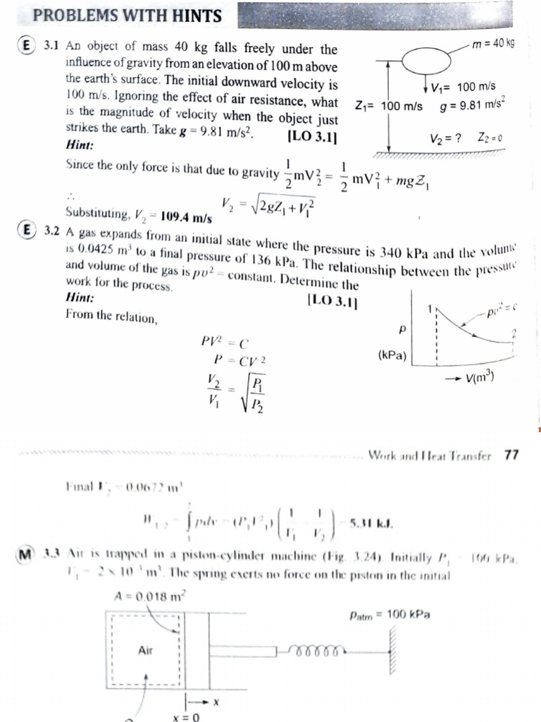 Chapter 3 Work and Heat Energy | PDF | Piston | Pressure