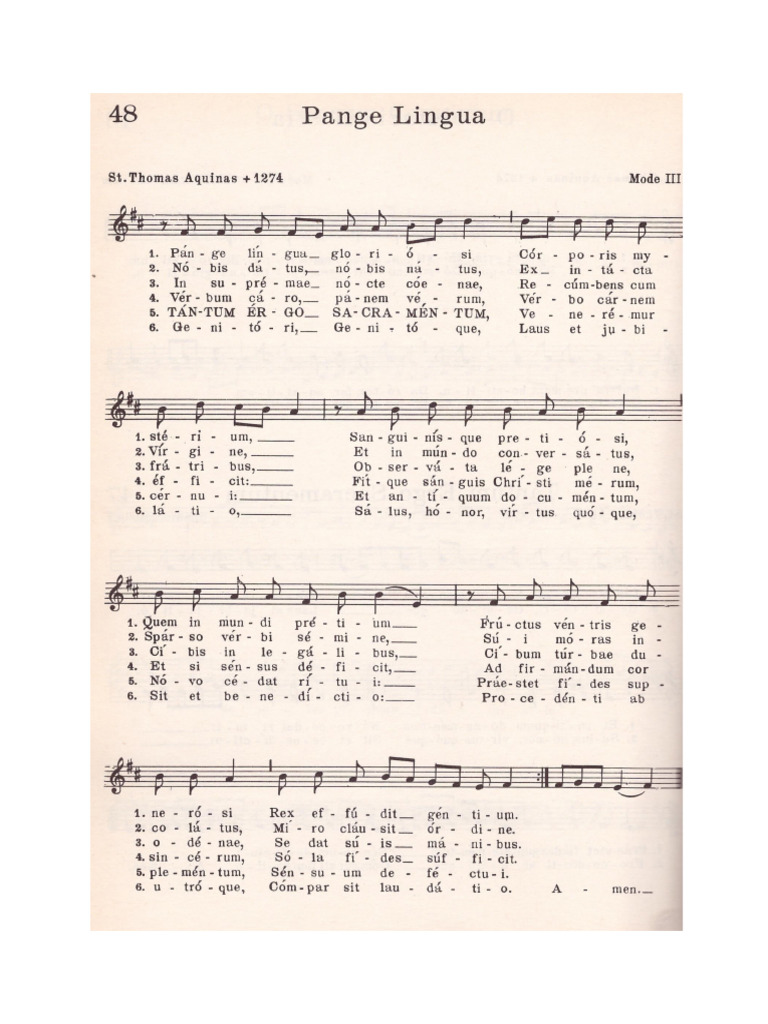 Pange lingua | PDF