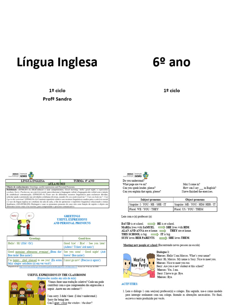 Apostila de inglês | PDF | Sintaxe | Comunicação humana