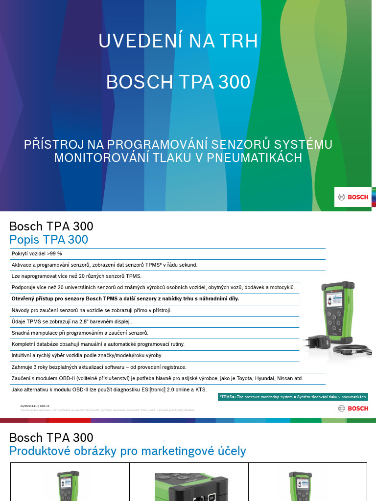 Bosch TPA - 300 Program. TPMS | PDF