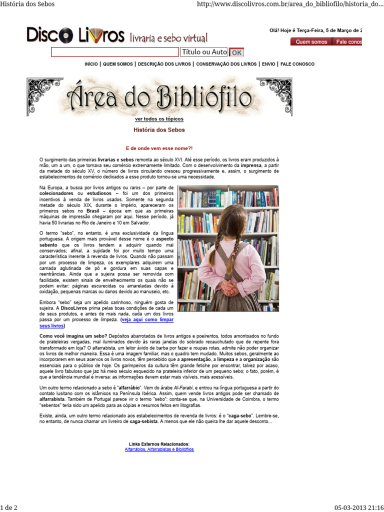 história dos sebos | PDF | Portugal