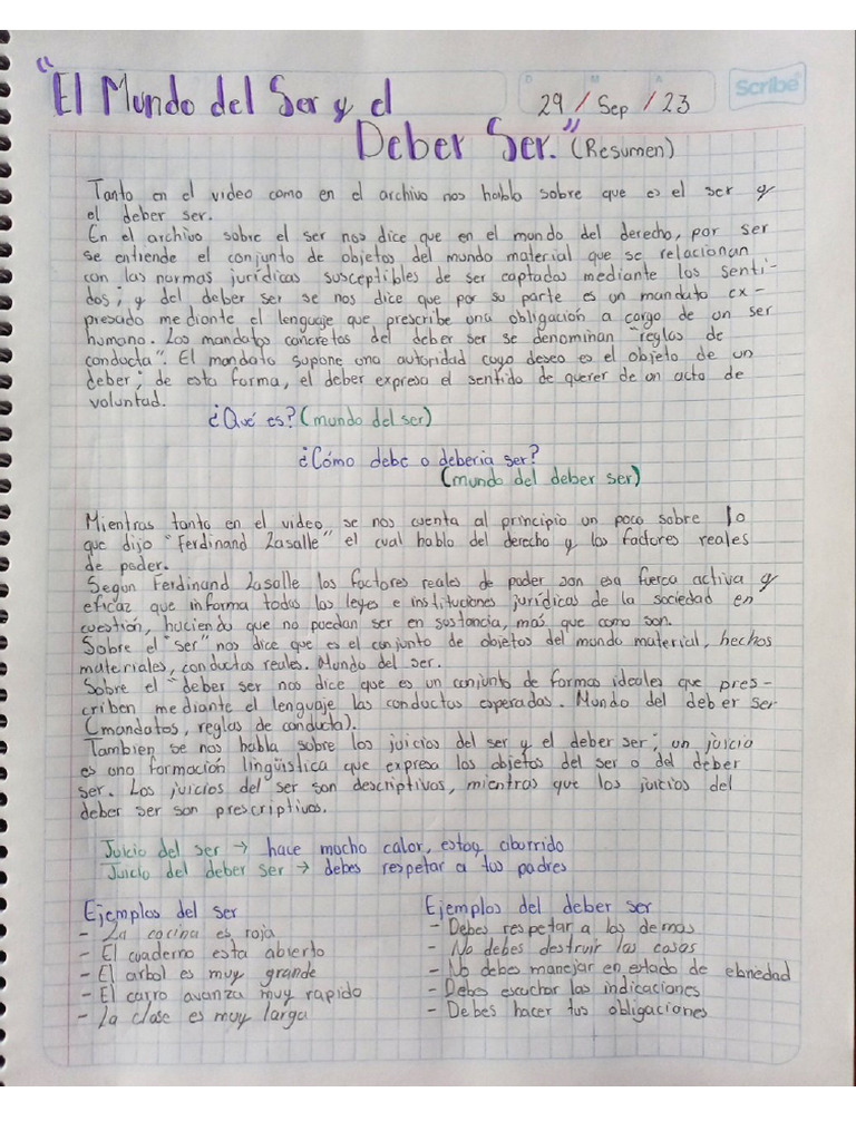 El Mundo Del Ser y El Deber Ser | PDF