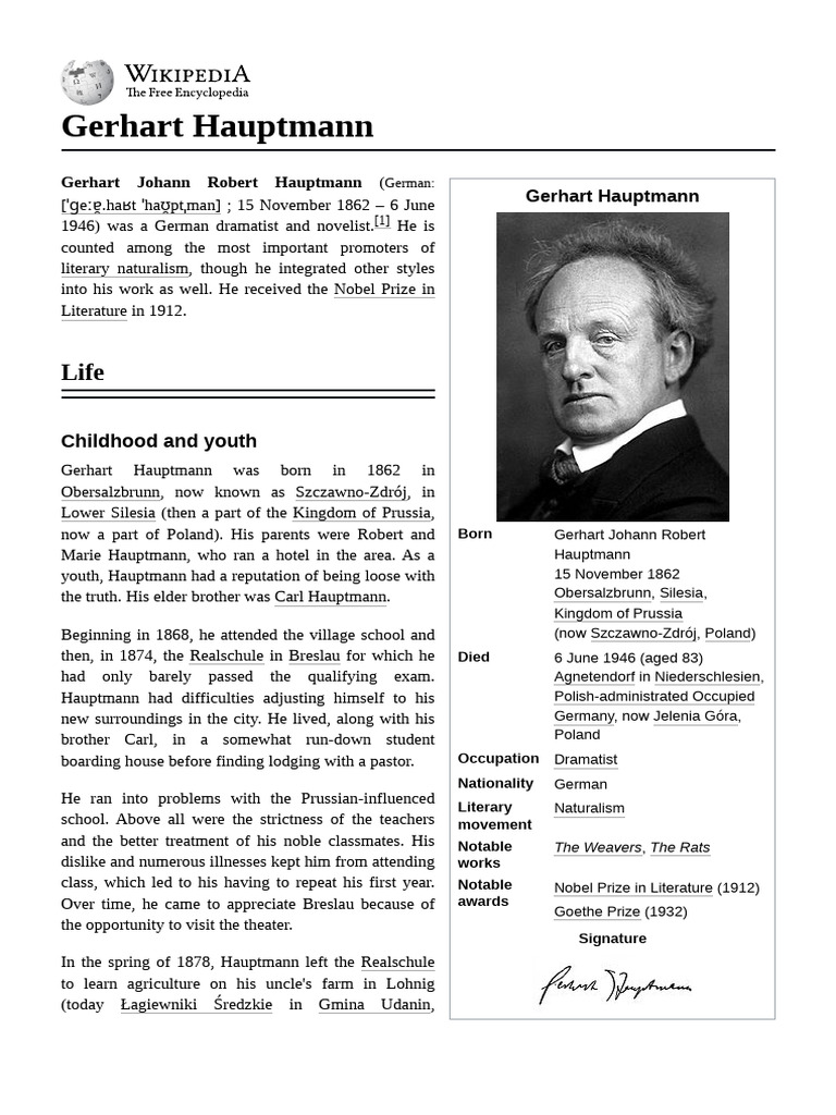 Gerhart_Hauptmann | PDF