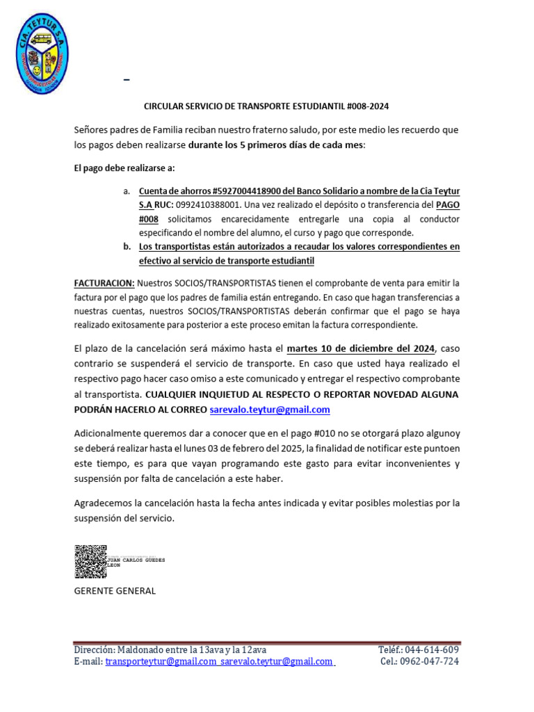 COMUNICADO 008-Signed | PDF