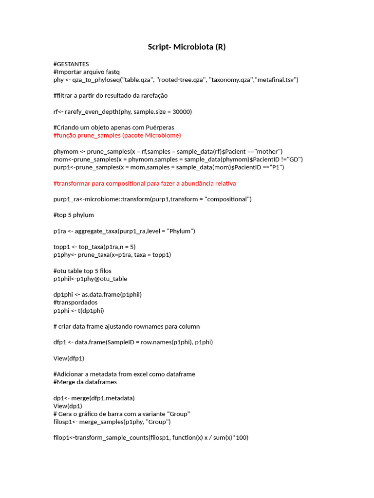 script microbiome- R | PDF | Laboratories | Tree Of Life (Biology)