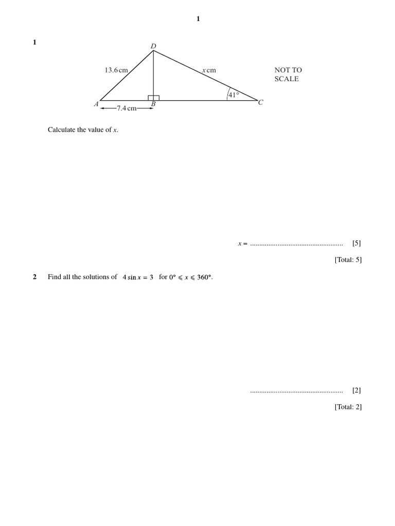 Trigonometry Assignment 1stNov24 | PDF | Triangle | Area