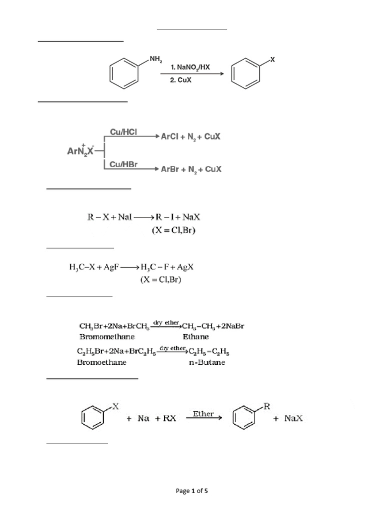 NAME REACTIONS | PDF | Amine | Aldehyde
