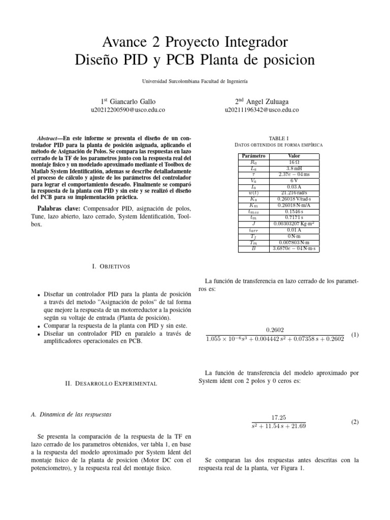 Avance 2 | PDF | Mecánica | Matemáticas Aplicadas