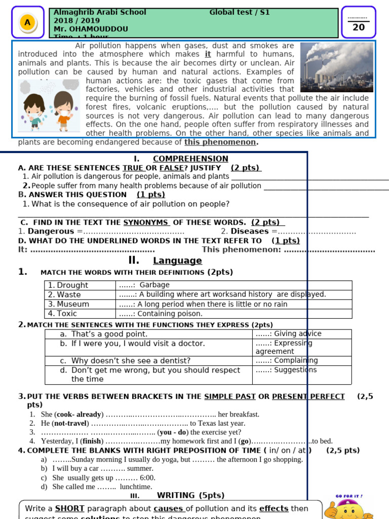 air pollution grade 4 | PDF | Pollution | Air Pollution