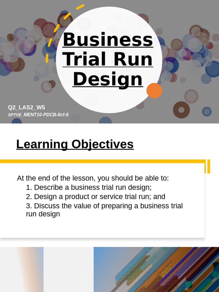 Business Trial Run Design Guide | PDF | Entrepreneurship | Marketing