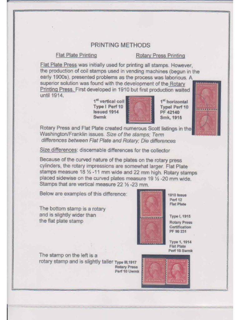 US Stamp Printing | PDF